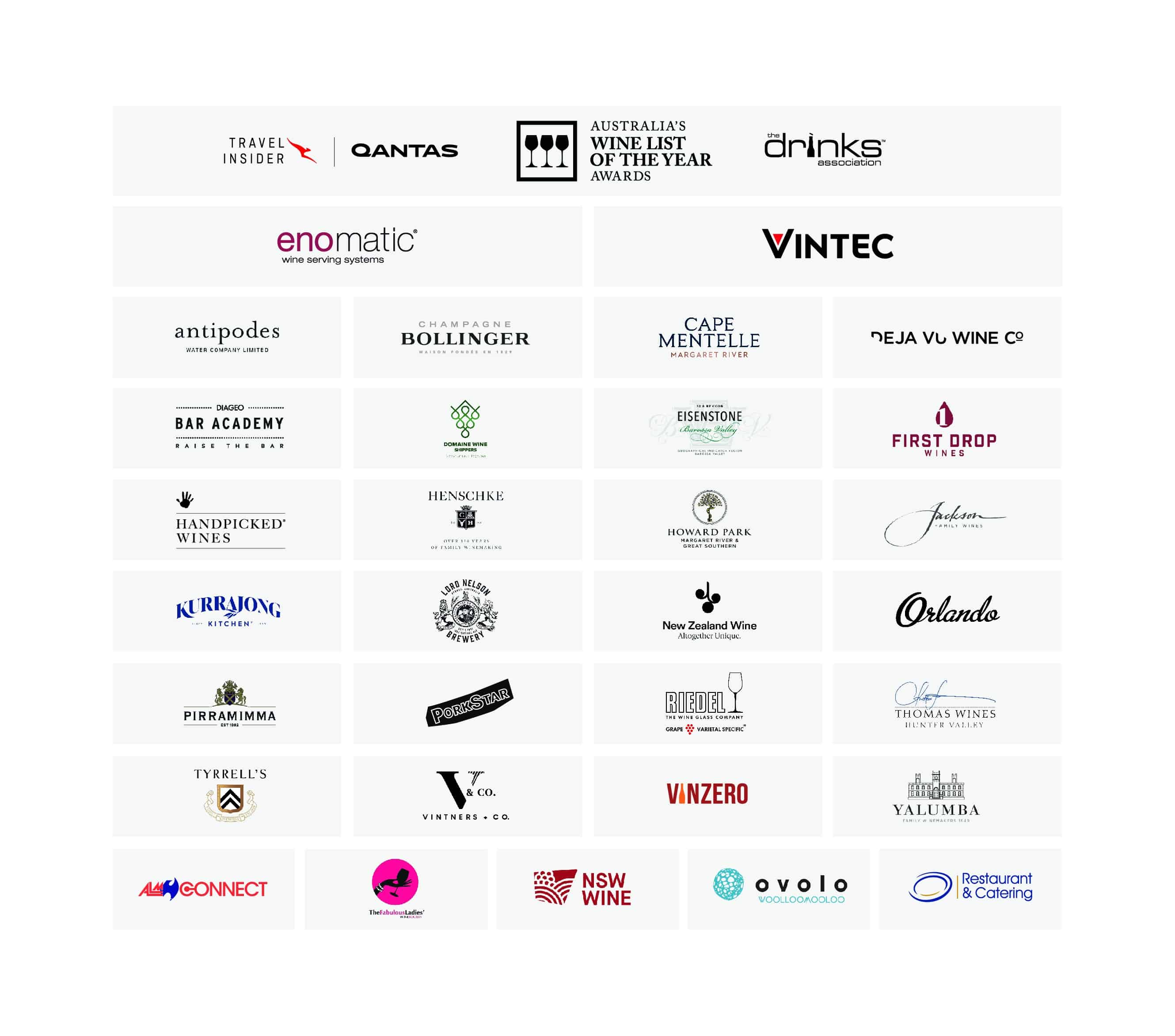 2023 Sponsors Collage V19-01 | Wine List of the Year | Wine List of the ...